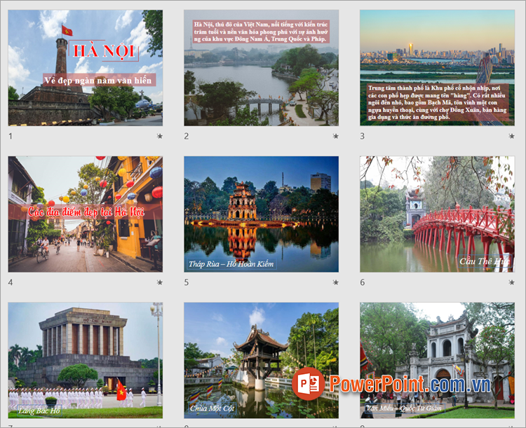 Mẫu PowerPoint về danh lam thắng cảnh